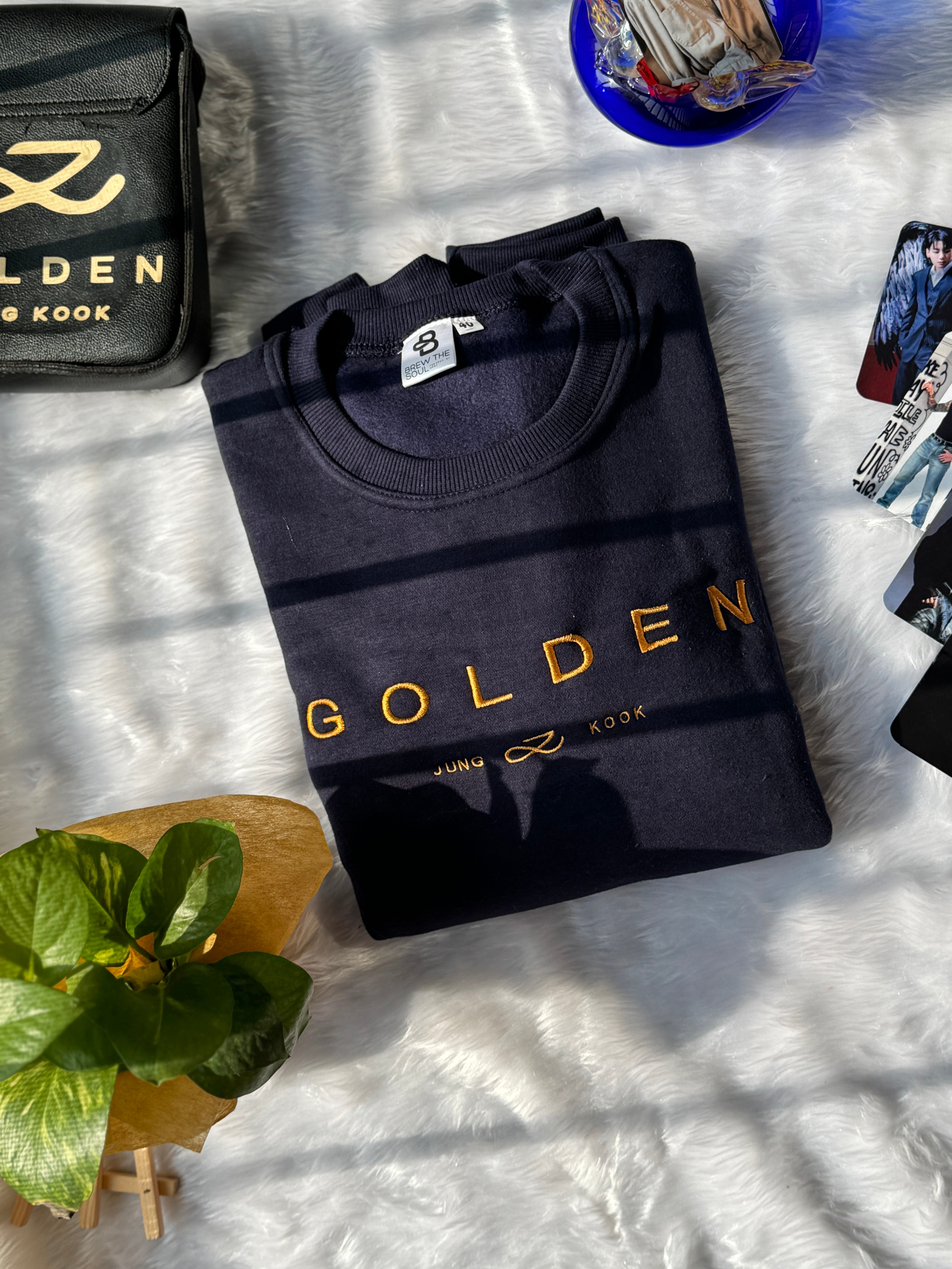 JK Golden Crewneck Sweatshirt (Blue) – Brewthesoul